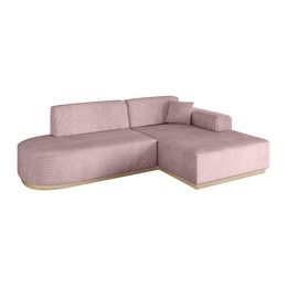 ECKSOFA Ottomane Rechts IREA-L1 - 232x165x80 cm Rosa