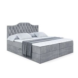 BOXBETT mit Matratze H4 und Lattenrost - VILA-1 - 160x200 cm - H4 - Grau