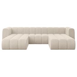 WOHNLANDSCHAFT modulares Sofa Joren-U1 - 319x177x70 cm Beige