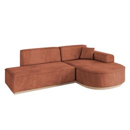 ECKSOFA Ottomane Rechts ARRIO-L1 - 243x171x83 cm Apricot