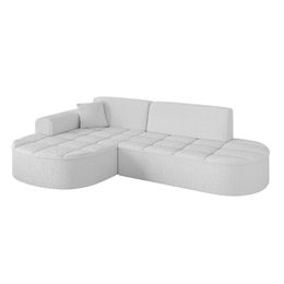 ECKSOFA Ottomane Links TARO-L1 - 243x171x79,5 cm Wei&szlig;