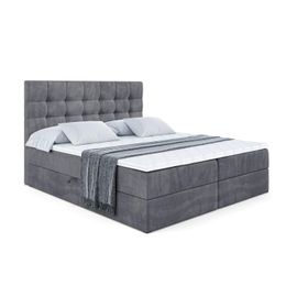 BOXBETT mit H3-Matratze und Lattenrost - BERO - 140x200 Dunkelgrau