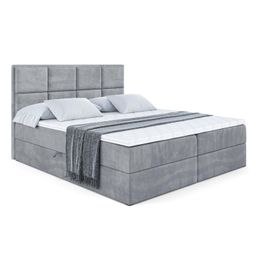 BOXBETT mit Matratze H4 und Lattenrost - NOVA - 140x200 - H4 - Grau
