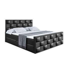 BOXBETT ZAFIRA - 140x200 - H4 - Schwarz Hochglanz