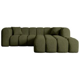 ECKSOFA Ottomane Rechts OLEA-L1 - 231x173x74 cm Gr&uuml;n