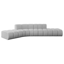ECKSOFA modulares Sofa Solven-L1 - 380x174x70 cm Hellgrau