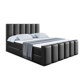 BOXBETT BOXI1-Z - 140x200 cm - H3 - Schwarz Hochglanz