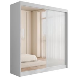 KLEIDERSCHRANK VESLI - 200 cm - Wei&szlig;
