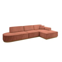 ECKSOFA Ottomane Rechts IREA-L2-v2 - 327x165x80 cm Apricot