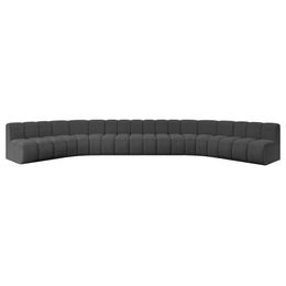 WOHNLANDSCHAFT modulares Sofa Montra-U2 - 581x174x70 cm Grau