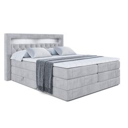 BOXSPRINGBETT NOEL GOLD KING - 140x200 - H3/H4 - Hellgrau