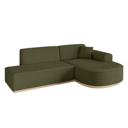 ECKSOFA Ottomane Rechts ARRIO-L1 - 243x171x83 cm Gr&uuml;n