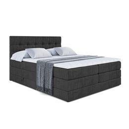 BOXSPRINGBETT BERO KING - 140x200 - H3/H4 - Schwarz