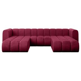 WOHNLANDSCHAFT modulares Sofa Joren-U1 - 319x177x70 cm Bordeauxrot