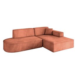 ECKSOFA Ottomane Rechts IREA-L1-v4 - 232x165x77 cm Apricot
