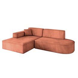 ECKSOFA Ottomane Links IREA-L1-v4 - 232x165x77 cm Apricot