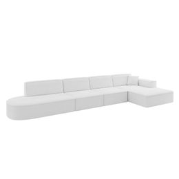 ECKSOFA Ottomane Rechts IREA-L3-v4 - 412x165x77 cm Wei&szlig;