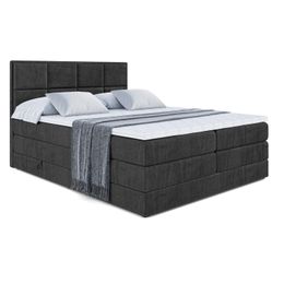 BOXSPRINGBETT NOVA KING - 120 x 200 - H3/H4 - Schwarz