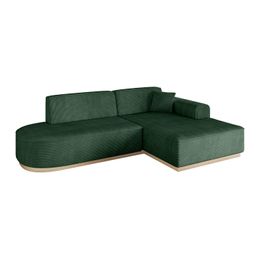 ECKSOFA Ottomane Rechts IREA-L1 - 232x165x80 cm Gr&uuml;n