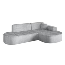 ECKSOFA Ottomane Rechts TARO-L1 - 243x171x79,5 cm Grau