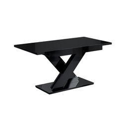 ESSTISCH ausziehbar 140 -180x80x75 cm - Schwarz Hochglanz - RONX