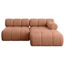 ECKSOFA modulares Sofa Razon-L1 - 190x160x70 cm Apricot Velours