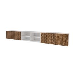 LOWBOARD VIRA-W 3x100x40x40 cm - Wei&szlig; / Katania