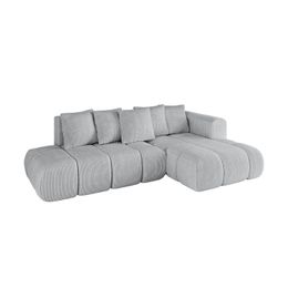 ECKSOFA Ottomane Rechts CLOUD-L-v1 280x185x90 Grau Cord
