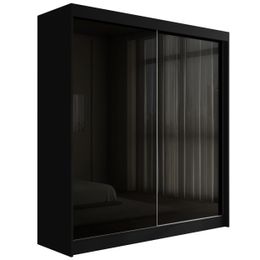 KLEIDERSCHRANK PEKA - 200 cm - Schwarz