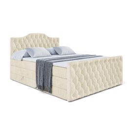 BOXSPRINGBETT VILA-1-Z KING - 160x200 - H3/H4 - Beige