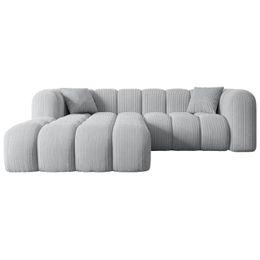 ECKSOFA Ottomane Links OLEA-L1 - 231x173x74 cm Grau