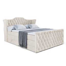 BOXSPRINGBETT VILA-Z KING - 200x200 - H3/H4 - Creme