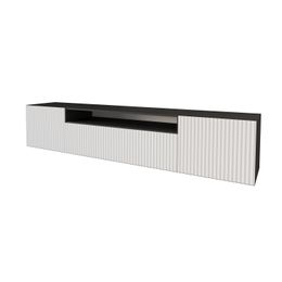 LOWBOARD NOA-2-W 200x40x41 cm - Schwarz / Wei&szlig;