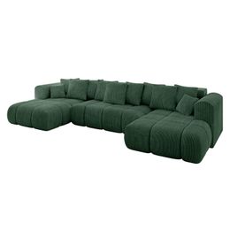 WOHNLANDSCHAFT CLOUD-U-v1 405x185x90 Gr&uuml;n Cord