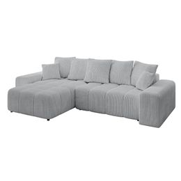 ECKSOFA Ottomane links ENIL-L 297x189x68 Grau Cord