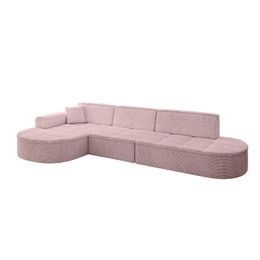 ECKSOFA Ottomane Links TARO-L2 - 328x171x79,5 cm Rosa
