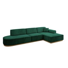ECKSOFA Ottomane Rechts IREA-L2-v2 - 327x165x80 cm Gr&uuml;n