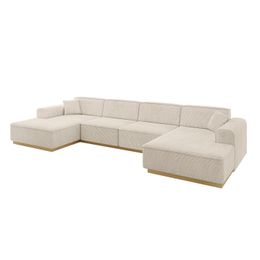 WOHNLANDSCHAFT IREA-U2-v2 - 386x165x80 cm Beige