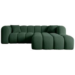 ECKSOFA Ottomane Rechts OLEA-L1 - 231x173x74 cm Gr&uuml;n