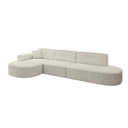 ECKSOFA Ottomane Links MARI-L2 - 328x171x79 cm Creme Cord
