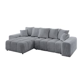 ECKSOFA Ottomane links ENIL-L 297x189x68 Hellgrau Velours