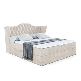 BOXBETT mit Matratze H4 und Lattenrost - VILA - 180x200 cm - H4 - Ecru