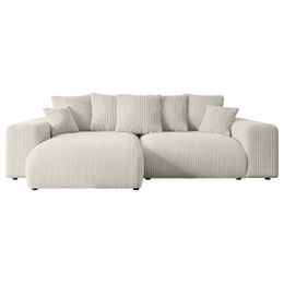 ECKSOFA Ottomane links ESKAR-L 266x176x72 Creme Cord