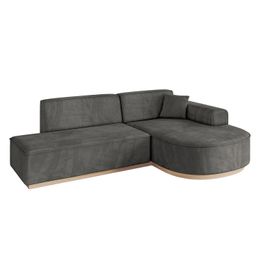 ECKSOFA Ottomane Rechts ARRIO-L1 - 243x171x83 cm Dunkelgrau
