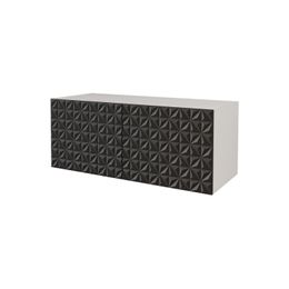 LOWBOARD VIRA-W 100x40x40 cm - Wei&szlig; / Schwarz