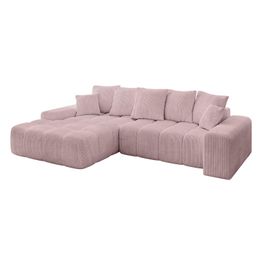 ECKSOFA Ottomane Links ENSI-L - 267x164x69 cm Rosa