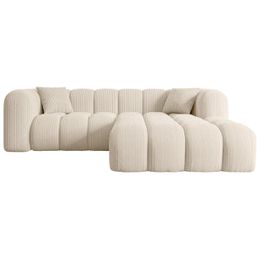 ECKSOFA Ottomane Rechts OLEA-L1 - 231x173x74 cm Beige