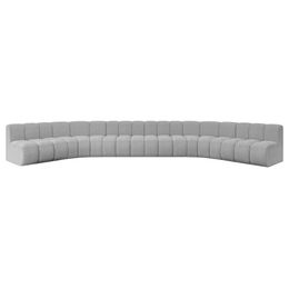 WOHNLANDSCHAFT modulares Sofa Montra-U2 - 581x174x70 cm Hellgrau
