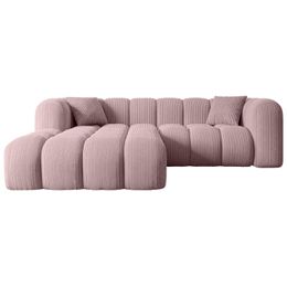 ECKSOFA Ottomane Links OLEA-L1 - 231x173x74 cm Rosa
