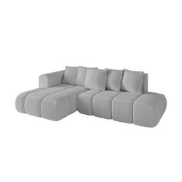 ECKSOFA Ottomane Links CLOUD-L-v1 280x185x90 Hellgrau Boucl&eacute;